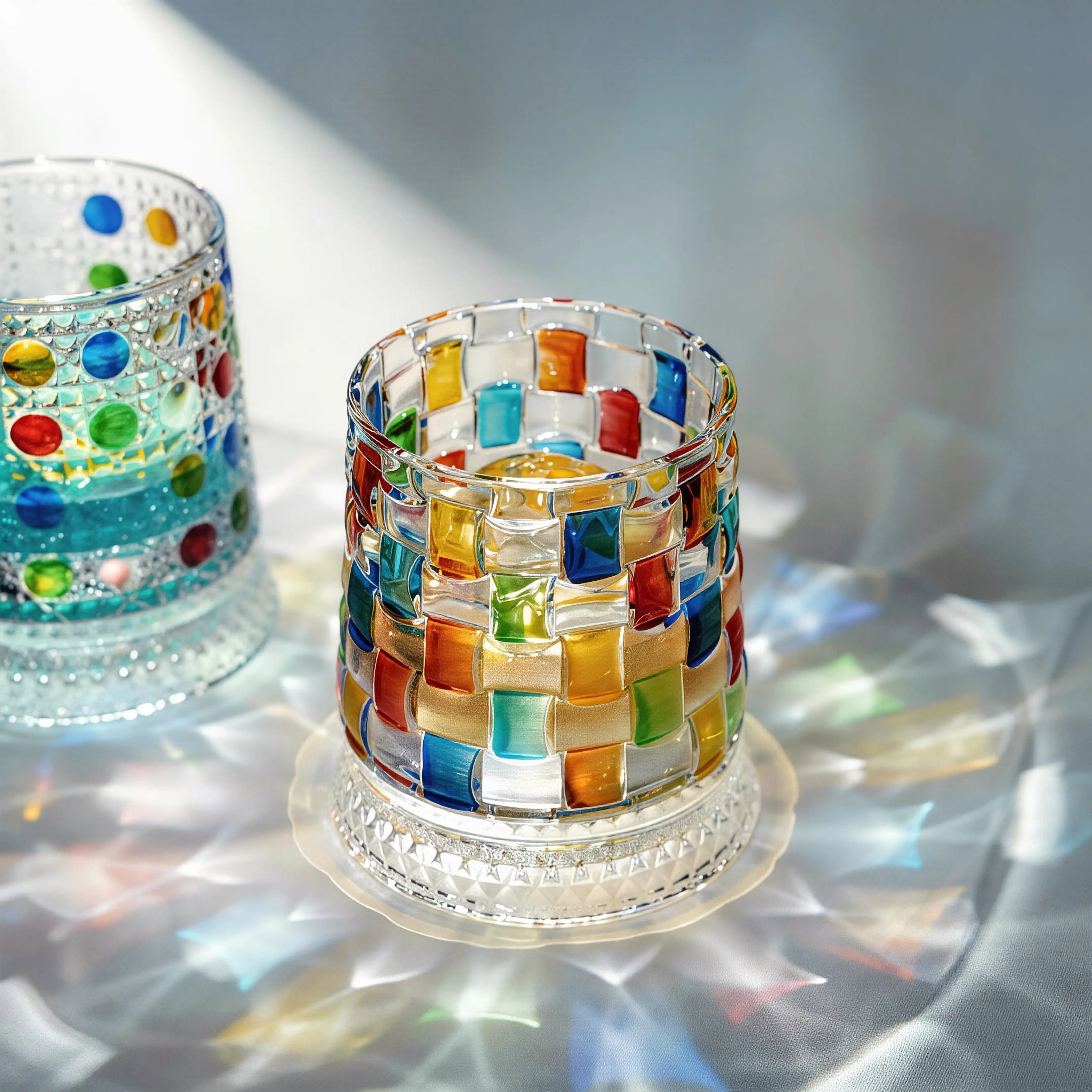 Hand-Painted Embossed Rotating Whiskey Glass – Minimal Luxury Crystal ...