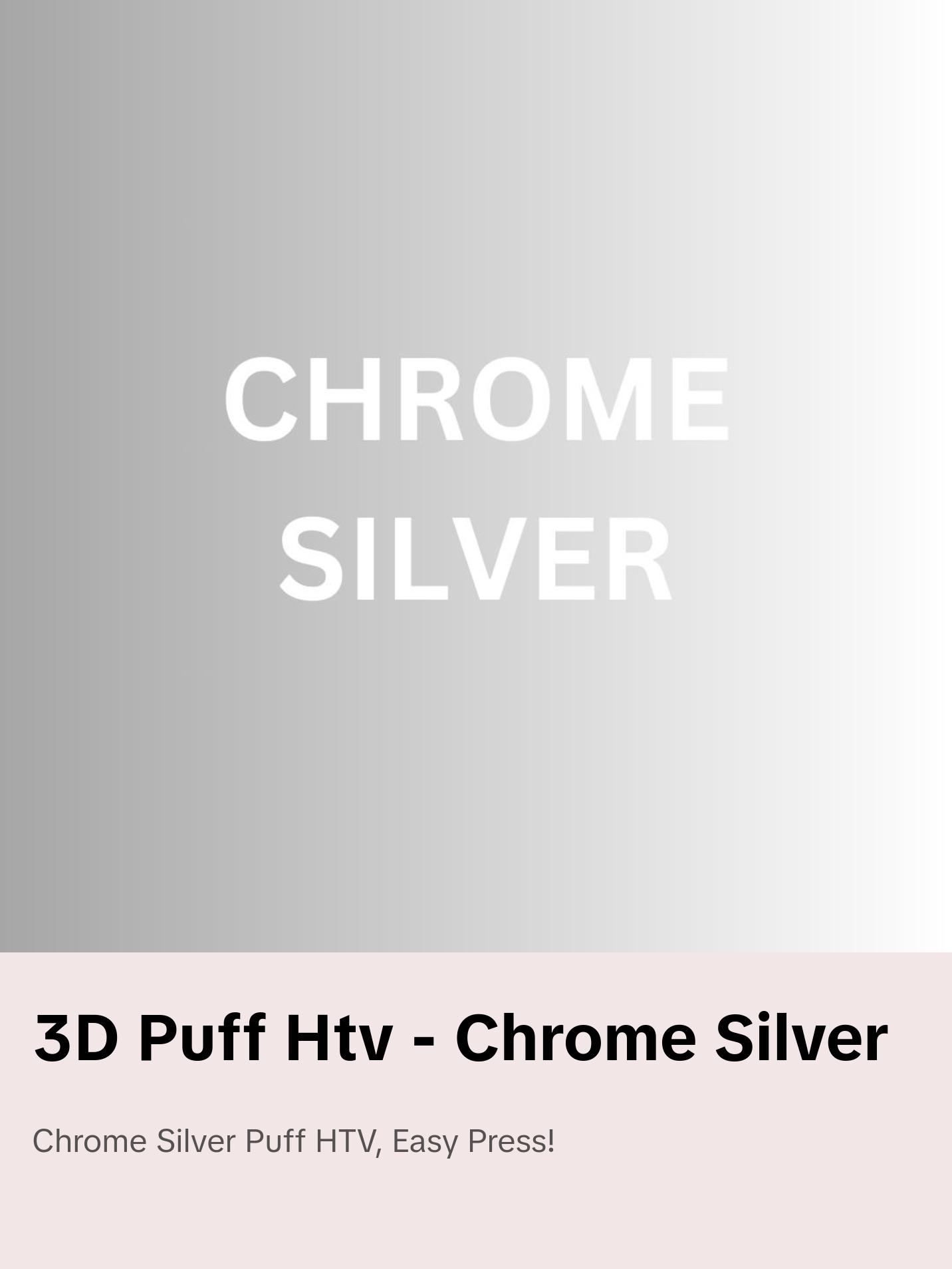3D Super Puff Heat Transfer Vinyl - Chrome Silver - TikTok Shop